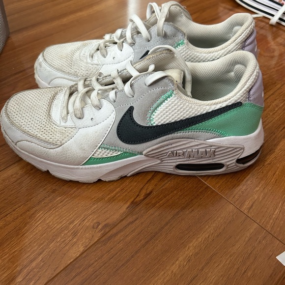 Nike | Shoes | Nike Air Max Sneakers In White Gray And Green | Poshmark